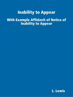 Inability to Appear With Example Affidavit of Notice of Inability to A ...